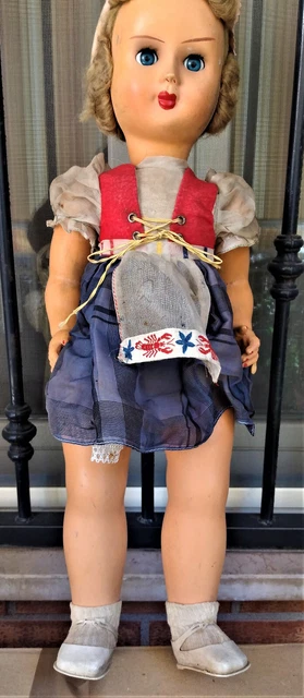 ANTICA BAMBOLA IN Celluloide Epoca Anni 50/60 Di Circa 55 Cm (2) EUR 65,00 - PicClick IT